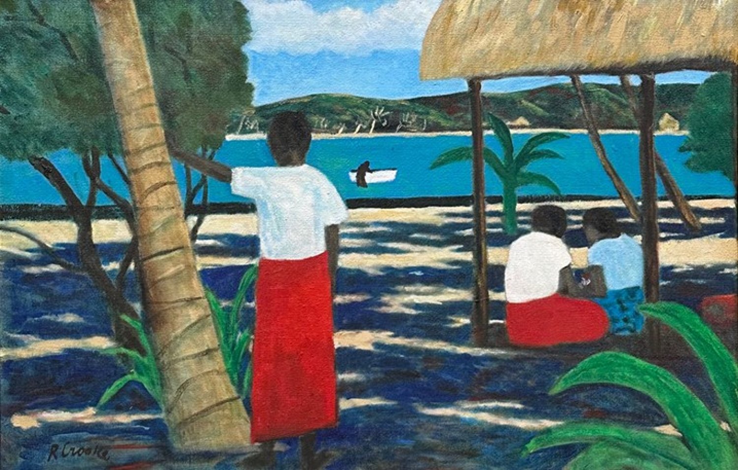 Fijian Lagoon – Ray Crooke (1922-2015) c.1980 | Valentine's Antique ...